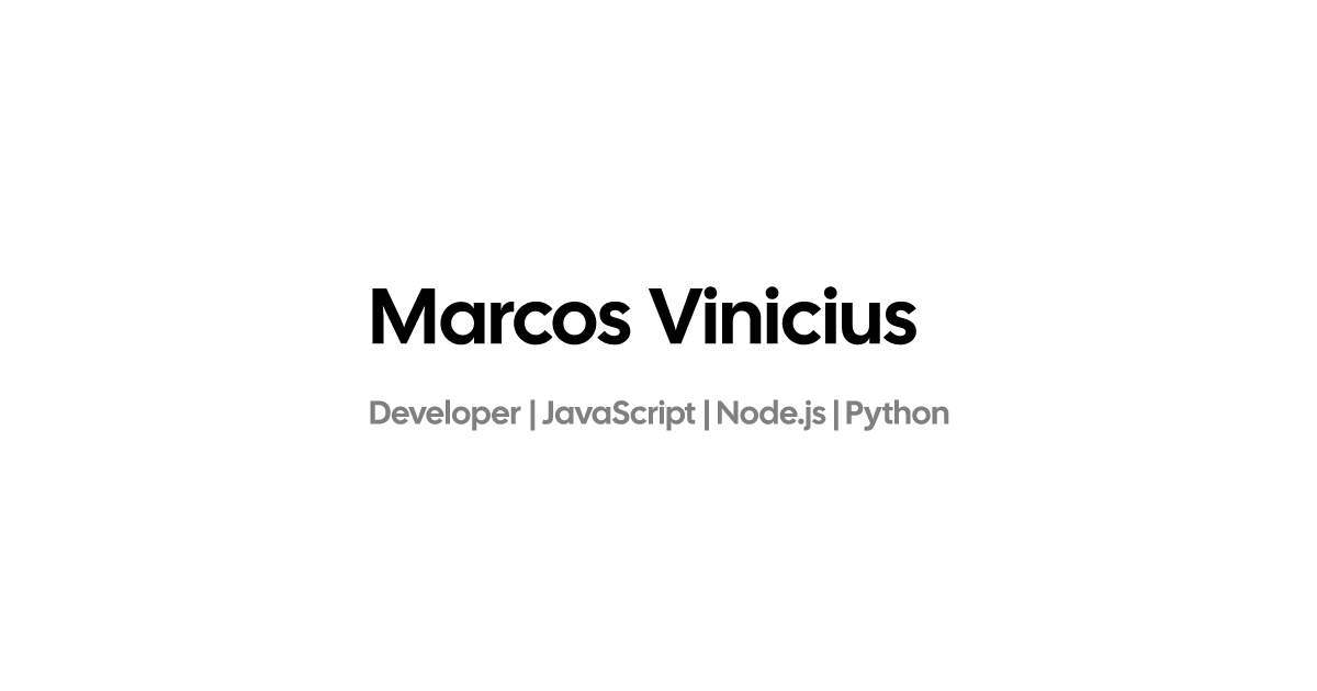 Marcos Vinicius | MVMS